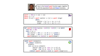 Quicksort - a whistle-stop tour of the algorithm in five languages and four paradigms | PDF ...