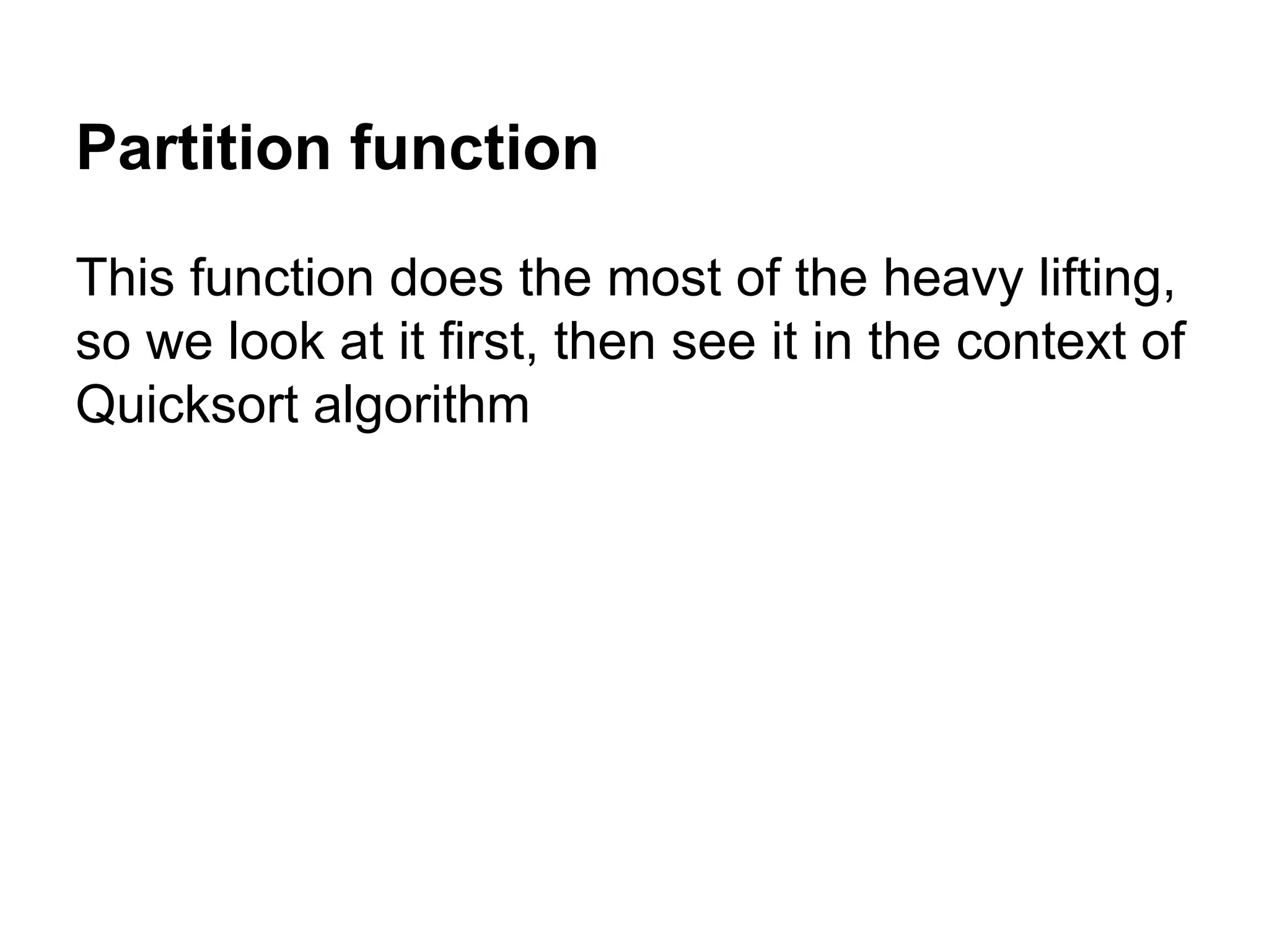 Quicksort: illustrated step-by-step walk through | PDF
