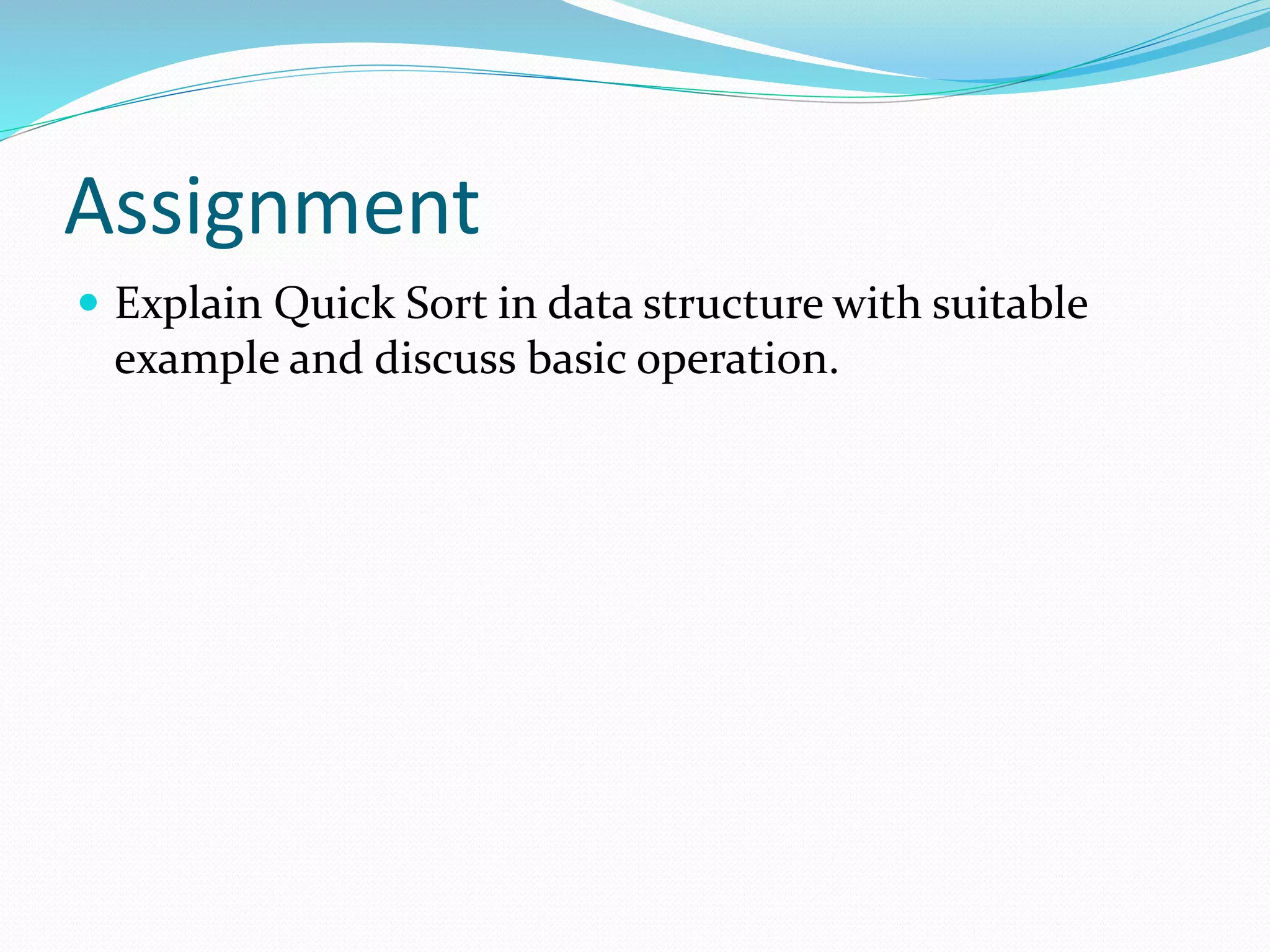 Quick Sort Data Structures Ppt