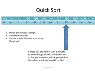 Quick sort demo | PPTX | Technology & Computing
