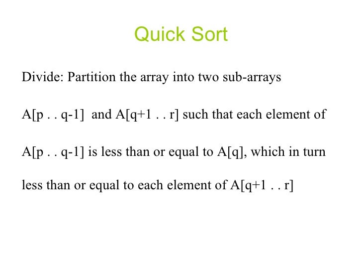 Algorithm: Quick-Sort