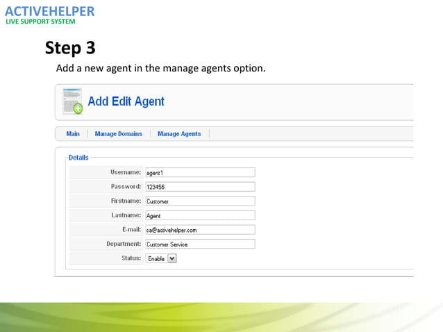 ActiveHelper LiveHelp Quick start | PPTX