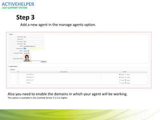ActiveHelper LiveHelp Quick start V2 for Joomla | PPTX | Web Hosting | Internet