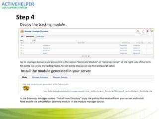 LiveHelp Server for Joomla Quick start v3 | PPTX