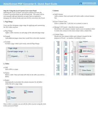 Able2Extract PDF Converter 8- Quick Start Guide | PDF