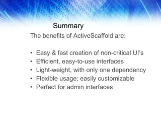 Quick Start: ActiveScaffold | PPT