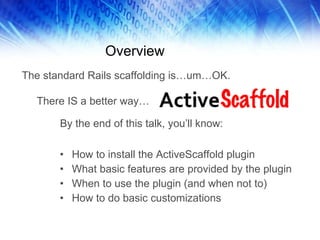 Quick Start: ActiveScaffold | PPT