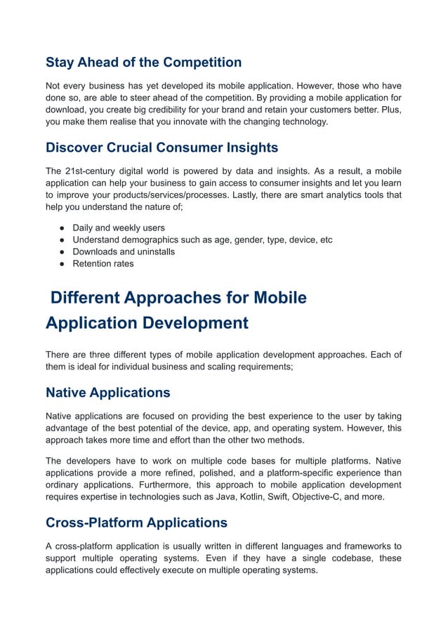Quick Start Guide for Mobile Application Development | PDF