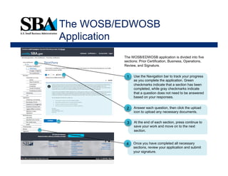 Quickstart Guide for the Women-Owned Small Business Program via SBA | PPT