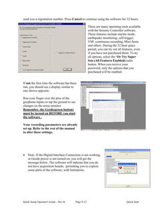 Quick start manual geode | PDF