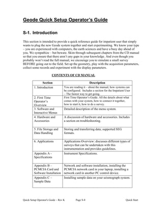 Quick start manual geode | PDF