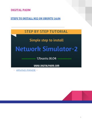 Quick Steps to Install NS2 on Ubuntu 16.04