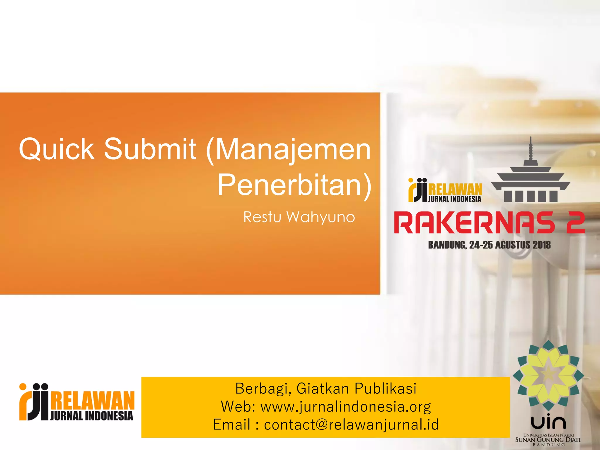 MANAJEMEN PENERBITAN DENGAN QUICK SUBMIT | PDF
