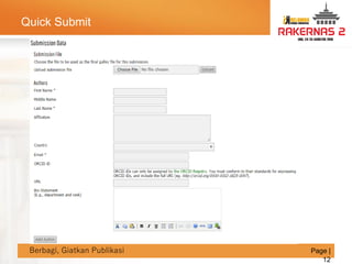 MANAJEMEN PENERBITAN DENGAN QUICK SUBMIT | PDF
