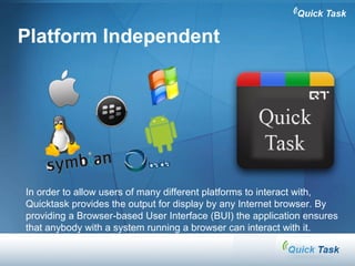 Quick task Software | PPT | Operating Systems | Computer Software and Applications
