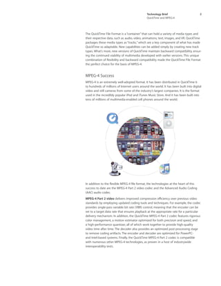 QuickTime and MPEG-4: Now Featuring H.264