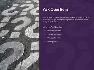 Quick Tips to Engage your Audience | PPT