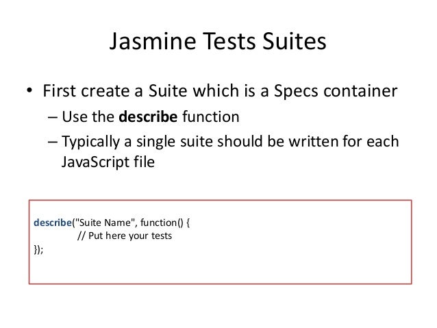 Quick tour to front end unit testing using jasmine