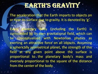 Quick tutorial for gravity and orbits | PPTX