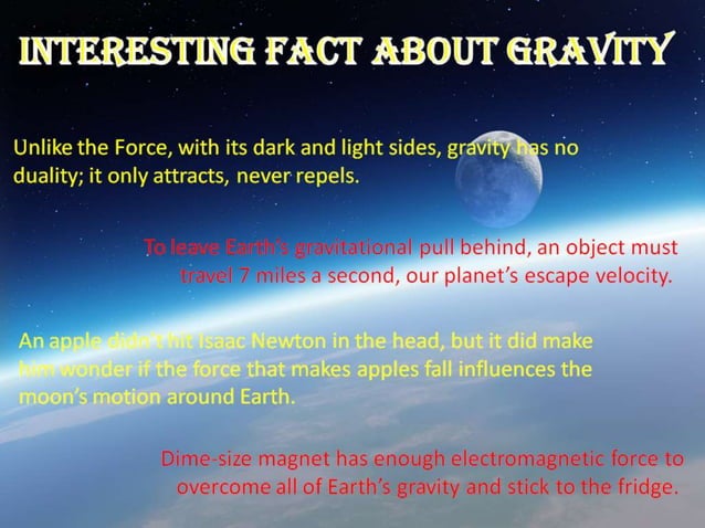 Quick tutorial for gravity and orbits | PPTX