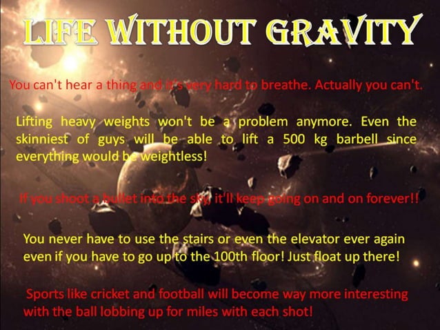 Quick tutorial for gravity and orbits | PPTX