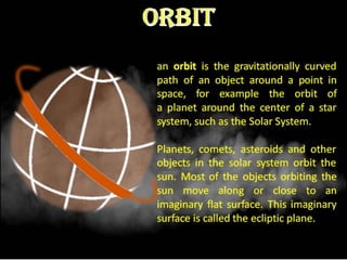 Quick tutorial for gravity and orbits | PPTX