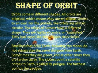 Quick tutorial for gravity and orbits | PPTX