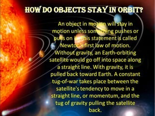 Quick tutorial for gravity and orbits | PPTX