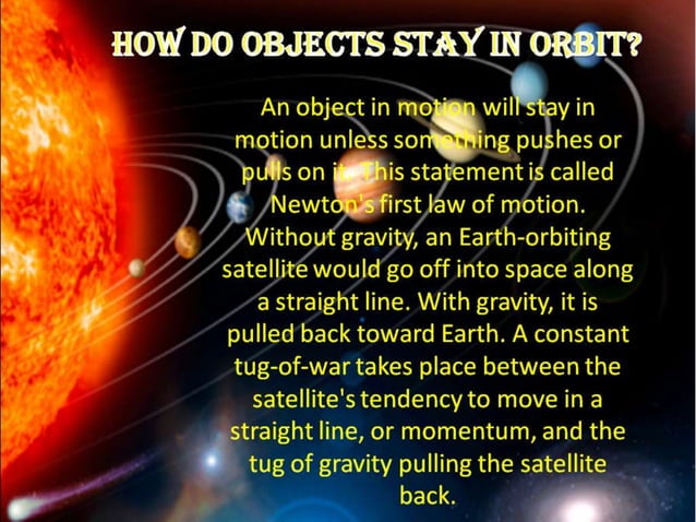 Quick tutorial for gravity and orbits | PPTX