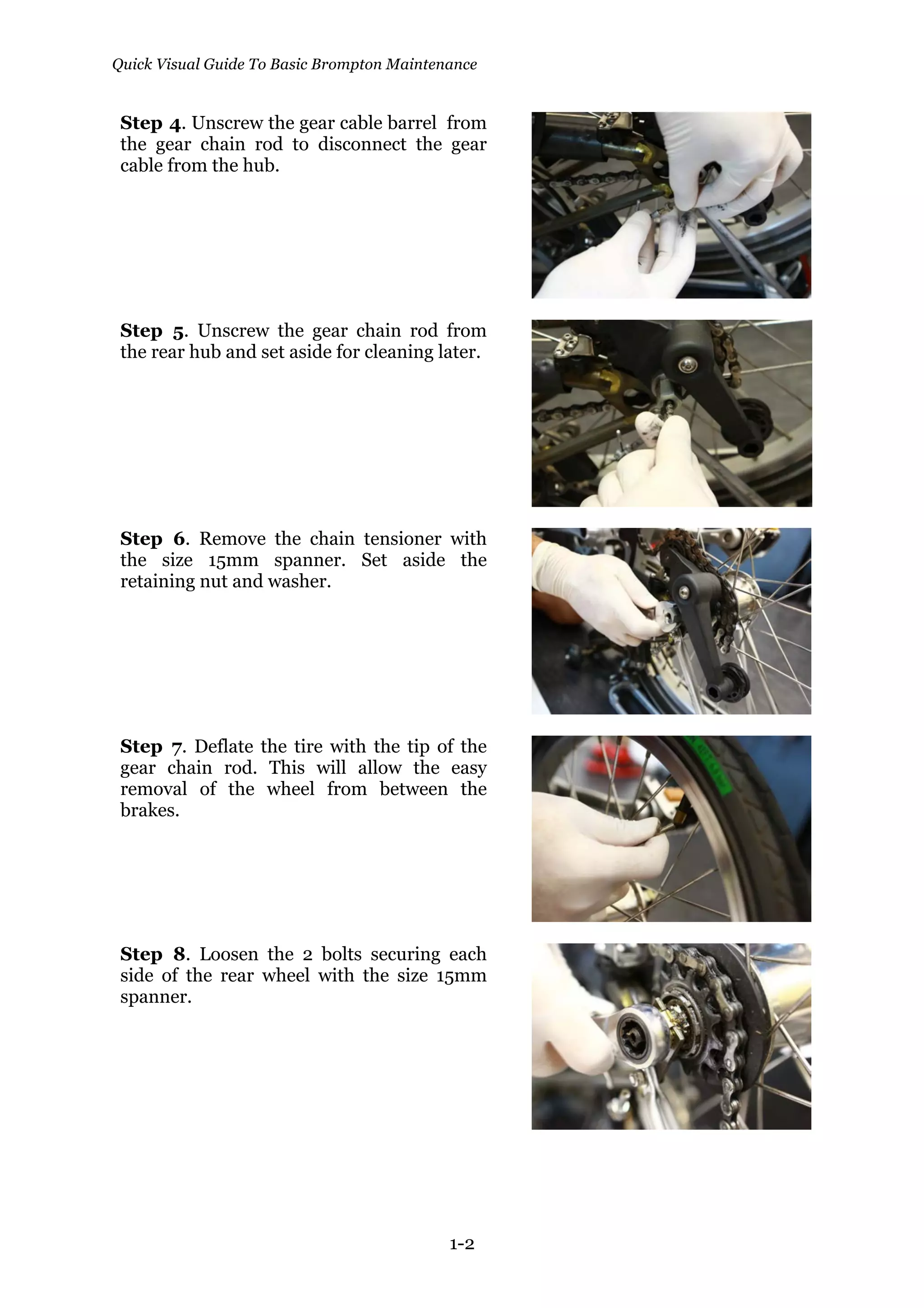 Quick visual guide to basic brompton maintenance | PDF | Cycling | Sports