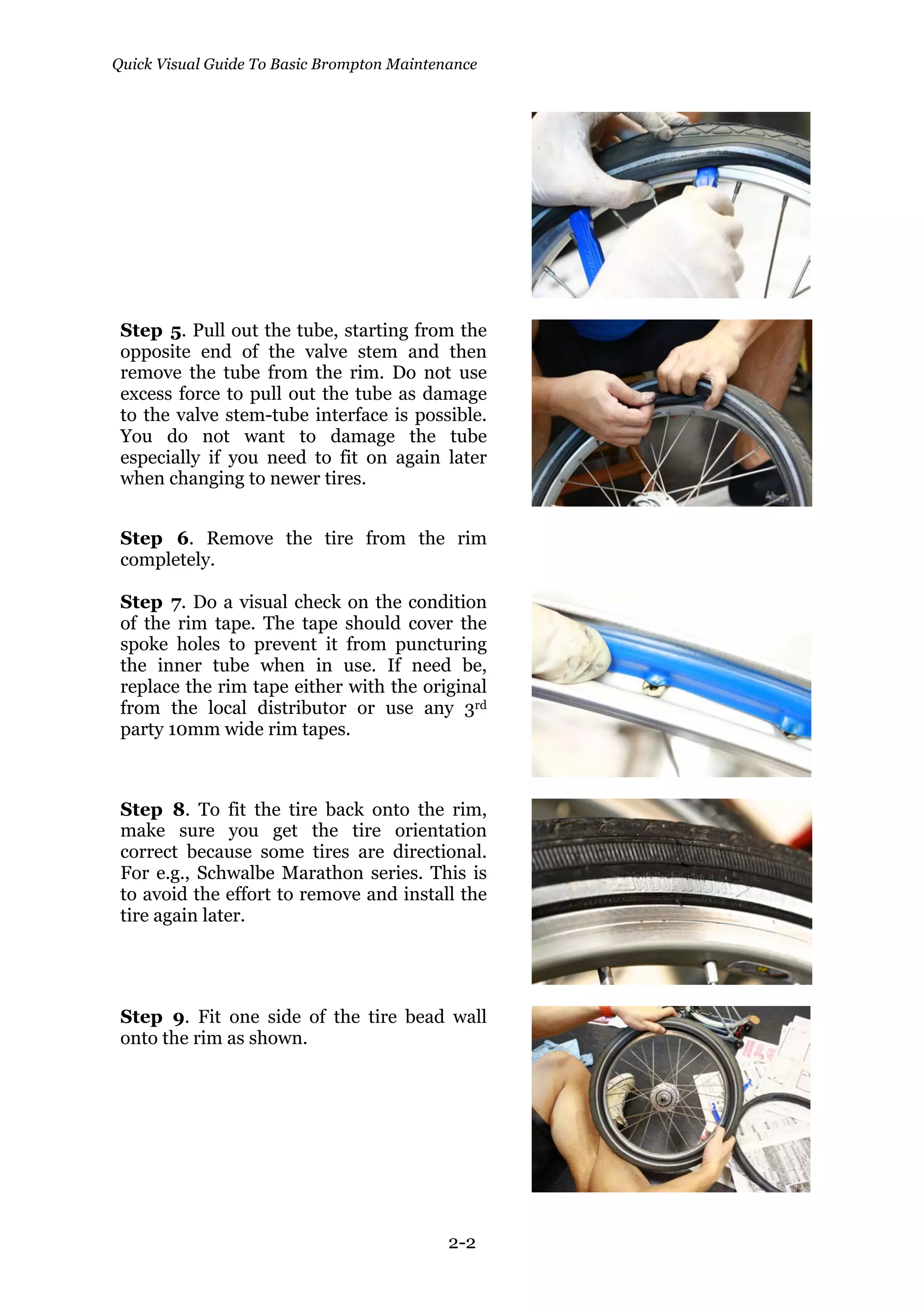 Quick visual guide to basic brompton maintenance | PDF | Cycling | Sports