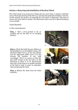 Quick visual guide to basic brompton maintenance | PDF | Cycling | Sports