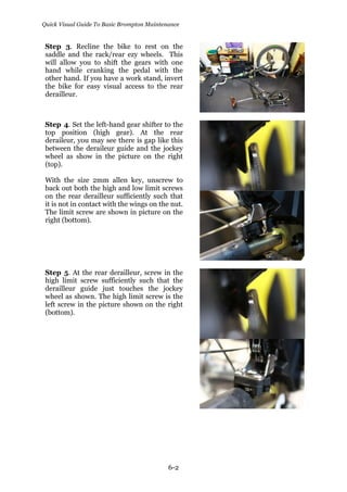 Quick visual guide to basic brompton maintenance | PDF | Cycling | Sports