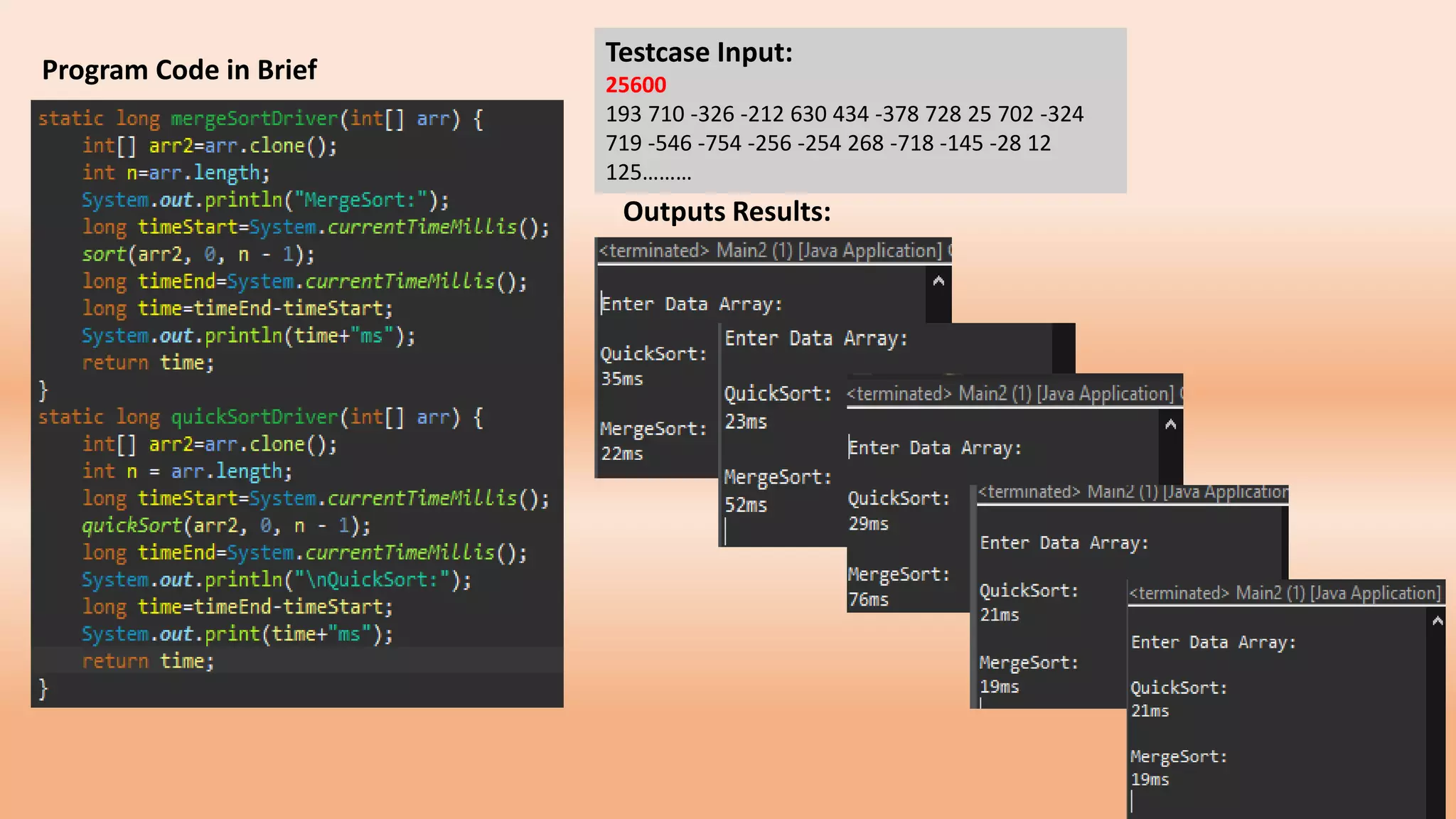 Merge Sort vs Quick Sort presentation | PPTX