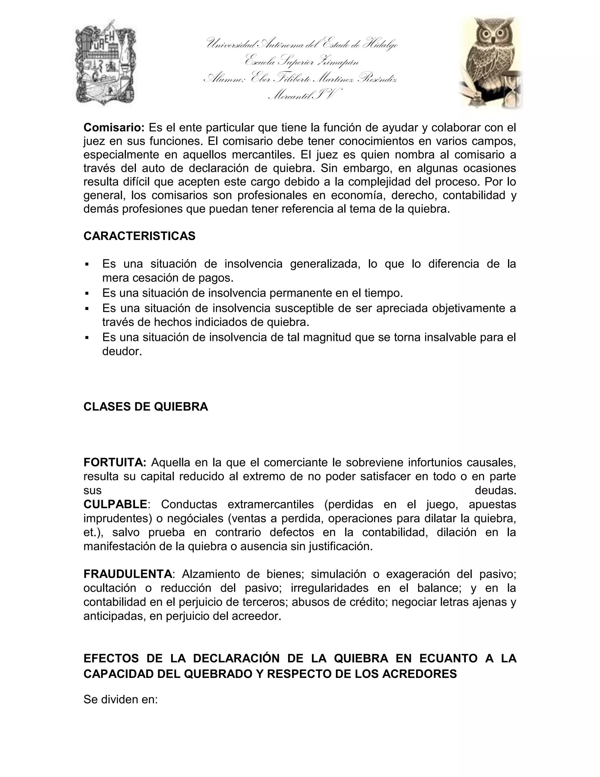 Quiebra | DOCX