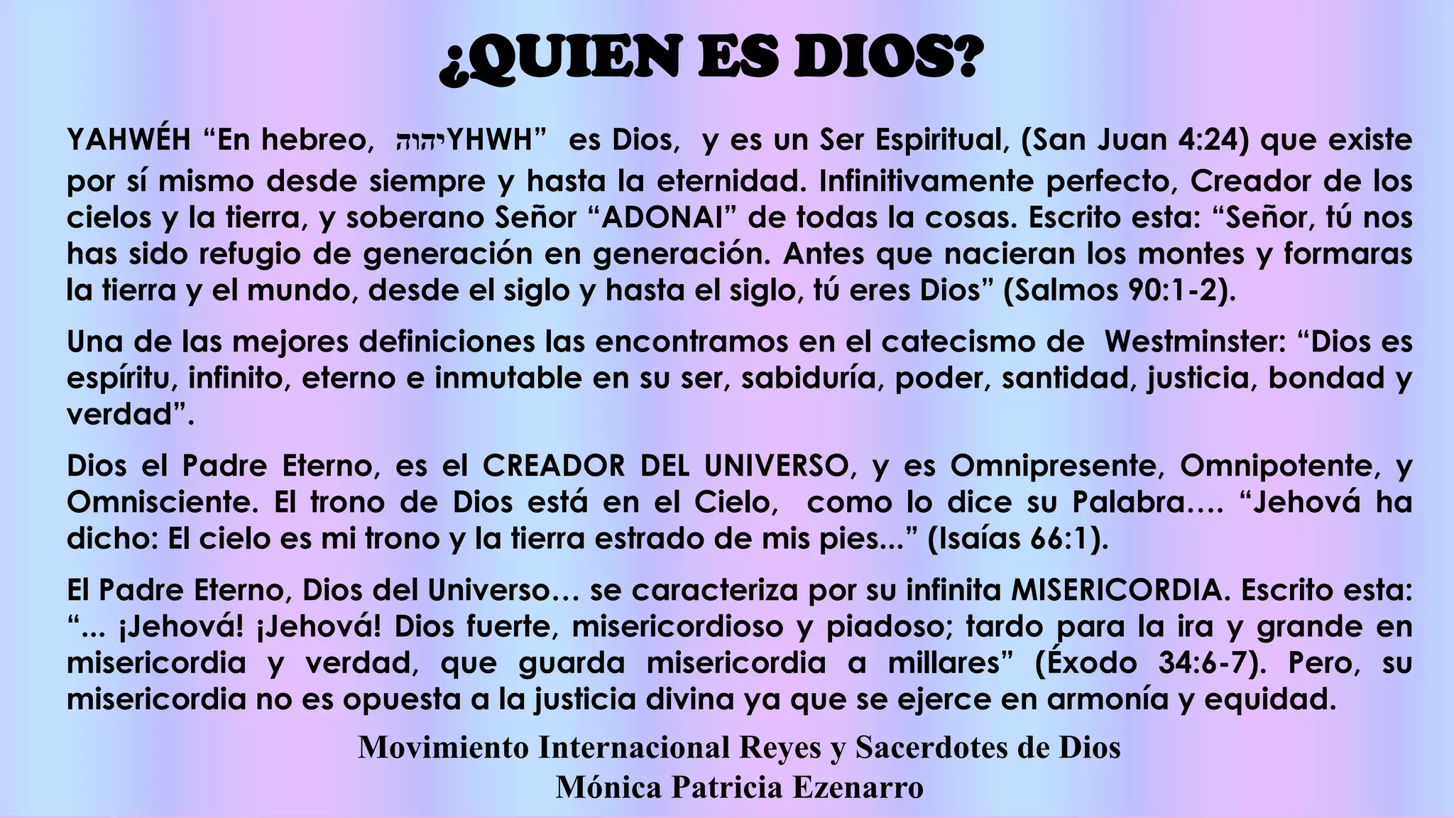 QUIEN ES DIOS | PDF