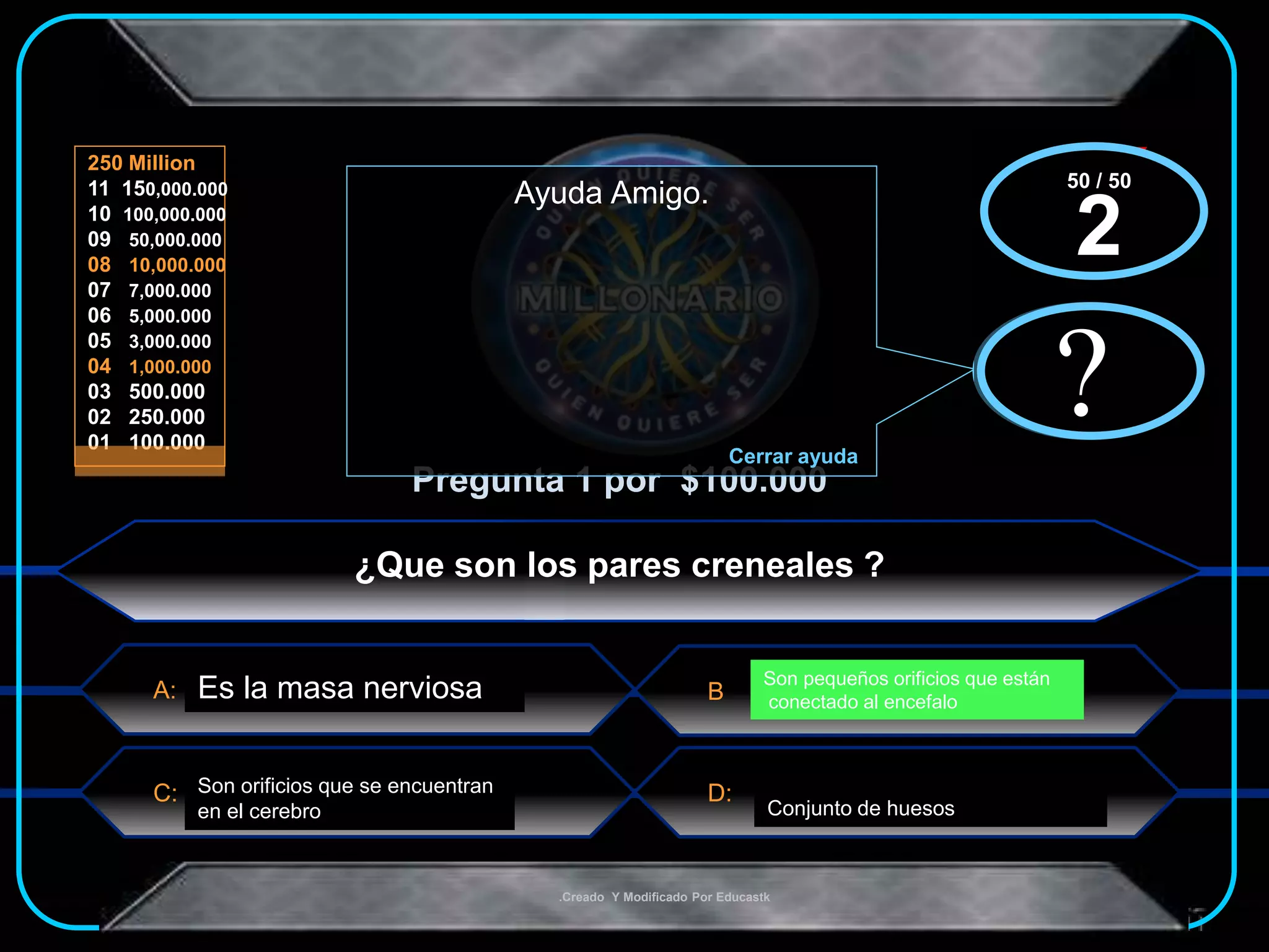 Quien quiere ser millonario (1) morfofisiologia | PPTX