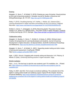Quiet Spaces, Collective Voices_ Creative Pedagogies for Reflection and ...