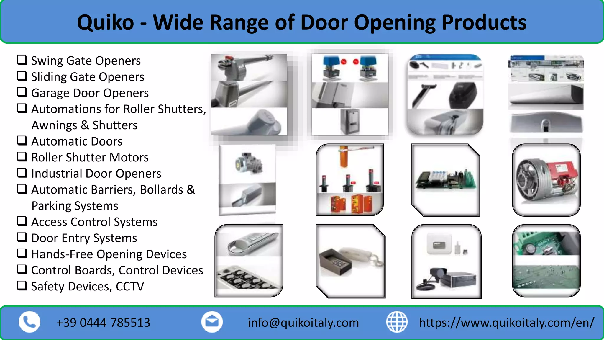 Quiko automation systems for gates & doors | PPTX | Radio Control ...