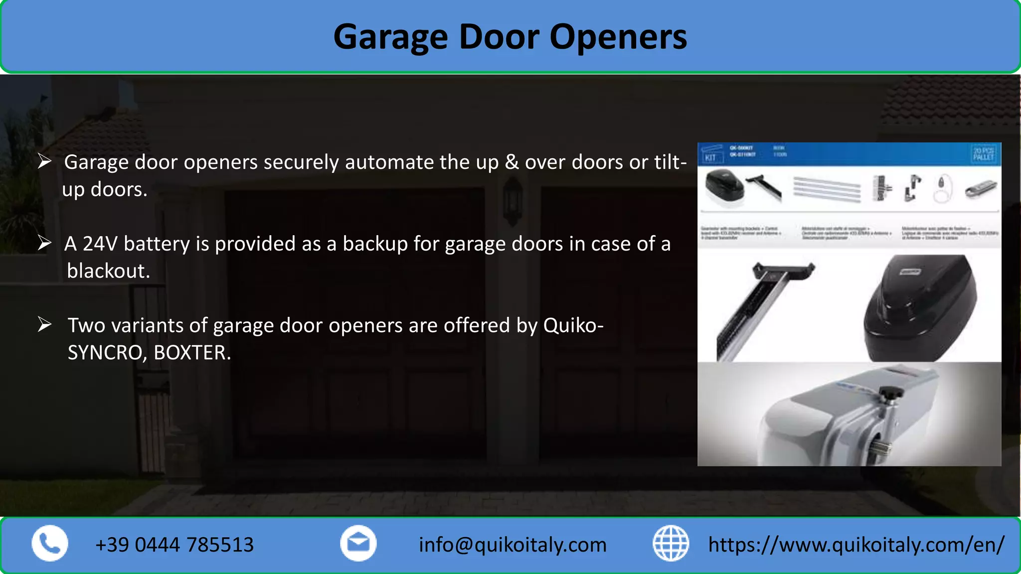 Quiko automation systems for gates & doors | PPTX | Radio Control ...