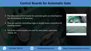 Quiko automation systems for gates & doors | PPTX | Radio Control ...