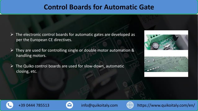 Quiko automation systems for gates & doors | PPTX | Radio Control ...