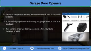 Quiko automation systems for gates & doors | PPTX | Radio Control ...