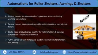 Quiko automation systems for gates & doors | PPTX | Radio Control ...