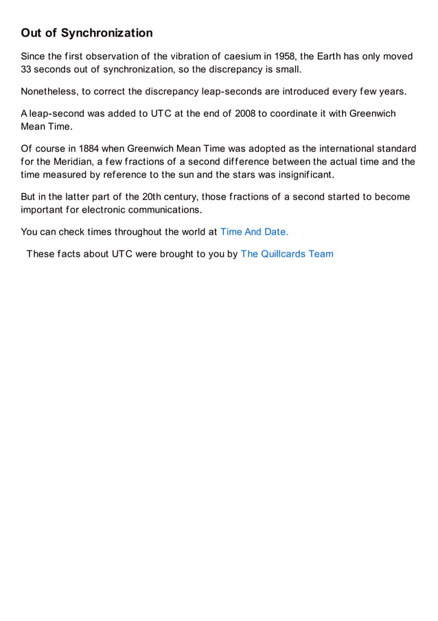 Universal Time (UTC) Explained | PDF