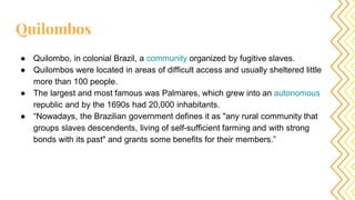 Quilombola reserves - presentation | PPT