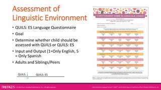 Quick Interactive Language Screener: English—Spanish (QUILS: ES) | PDF