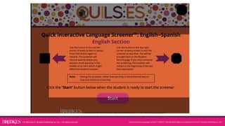 Quick Interactive Language Screener: English—Spanish (QUILS: ES) | PDF