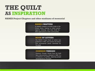 The NAMES Project AIDS Memorial Quilt | PPT