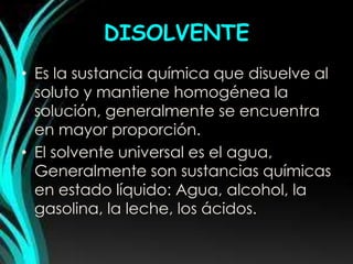 DISOLUCION(soluciones) | PPTX